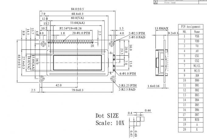 COB STN Blue Graphic LCD Module 122 x 32 With White Backlight For Medical COB STN Blue Graphic LCD Module 122 x 32 With White Backlight For Medical