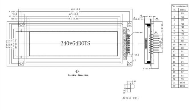 8080 8 Bit MPU Interface Small LCD Module COB 240 * 64 Resolution Red ... 8080 8 Bit MPU Interface Small LCD Module COB 240 * 64 Resolution Red ...